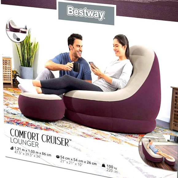 Bestway | Accents | Nib Bestway Inflatable Indoor Outdoor Ultra Lounge ...